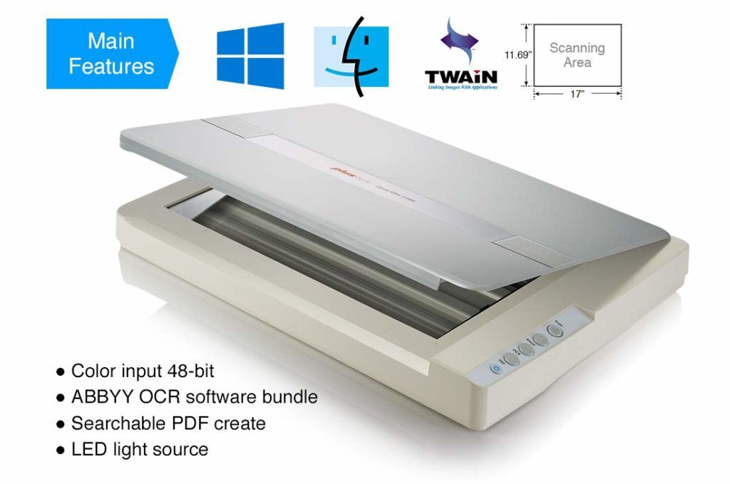 Plustek OS 1180 Escáner plano A3, Formato grande de escaneado