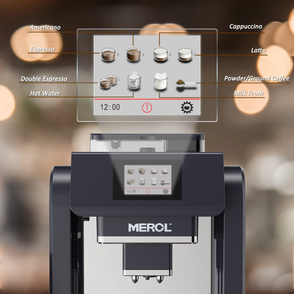 Máquina automática Merol de café espresso, americano, latte y capuchino
