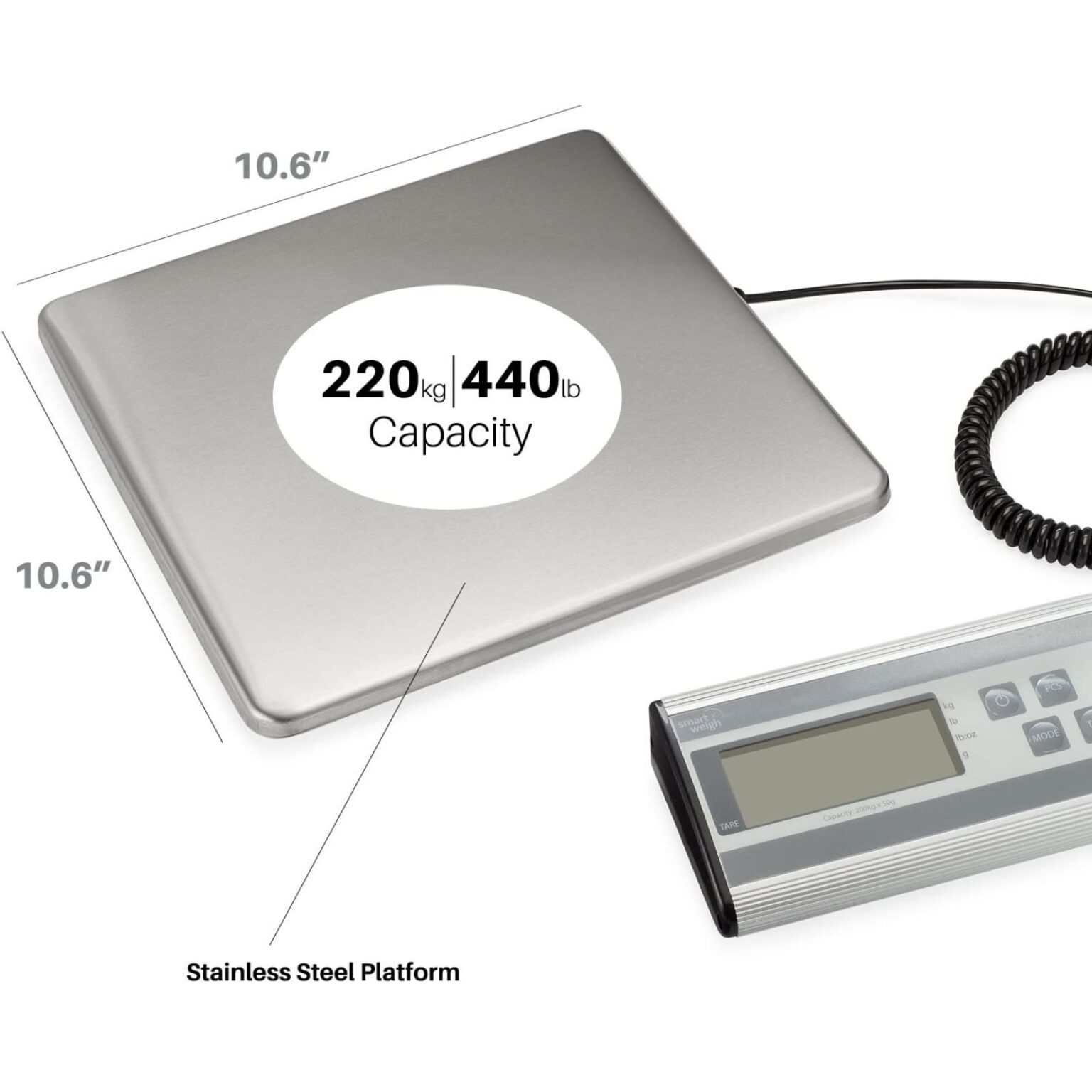 Báscula digital de 440 lb