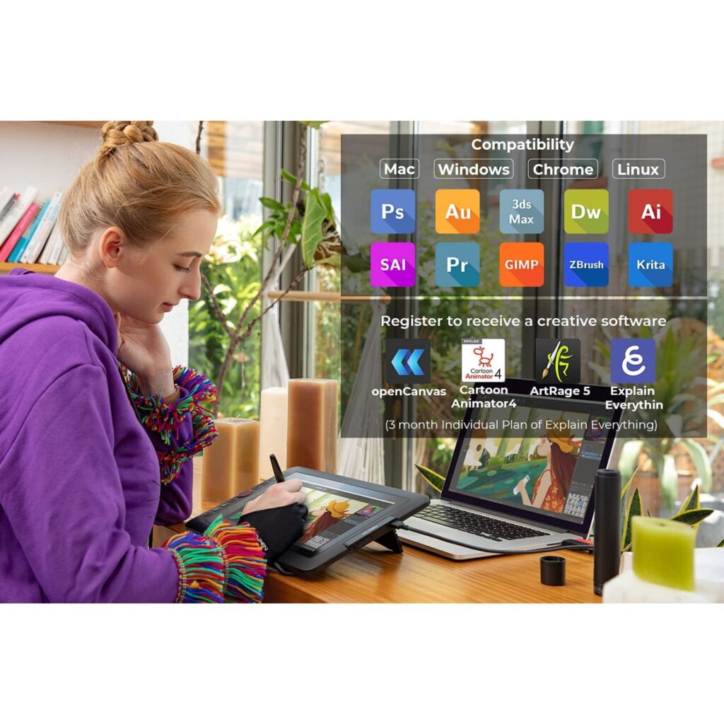 Monitor de dibujo con lápiz